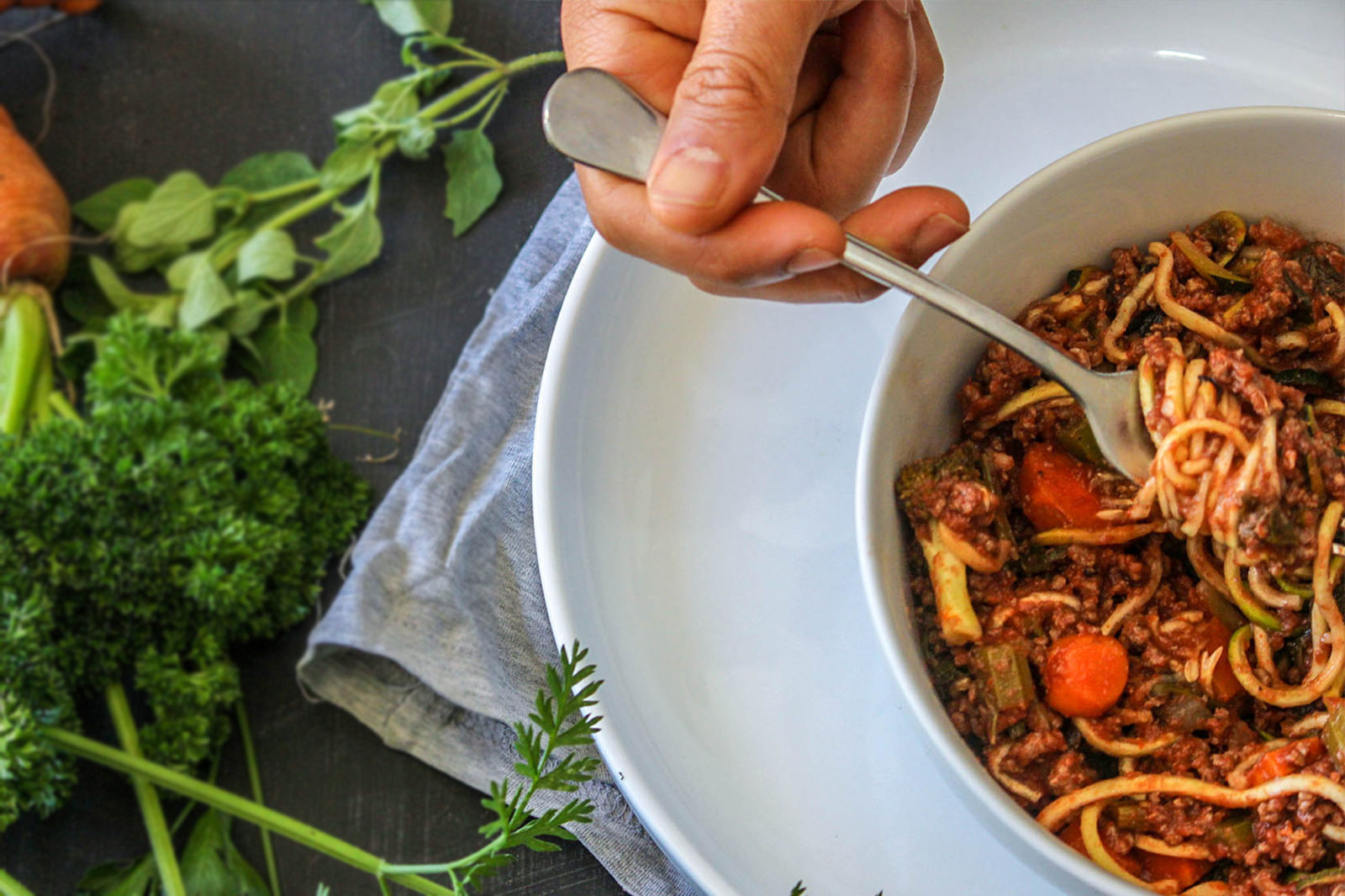 Veg Packed Paleo Spag Bol - The Healthy Patch
