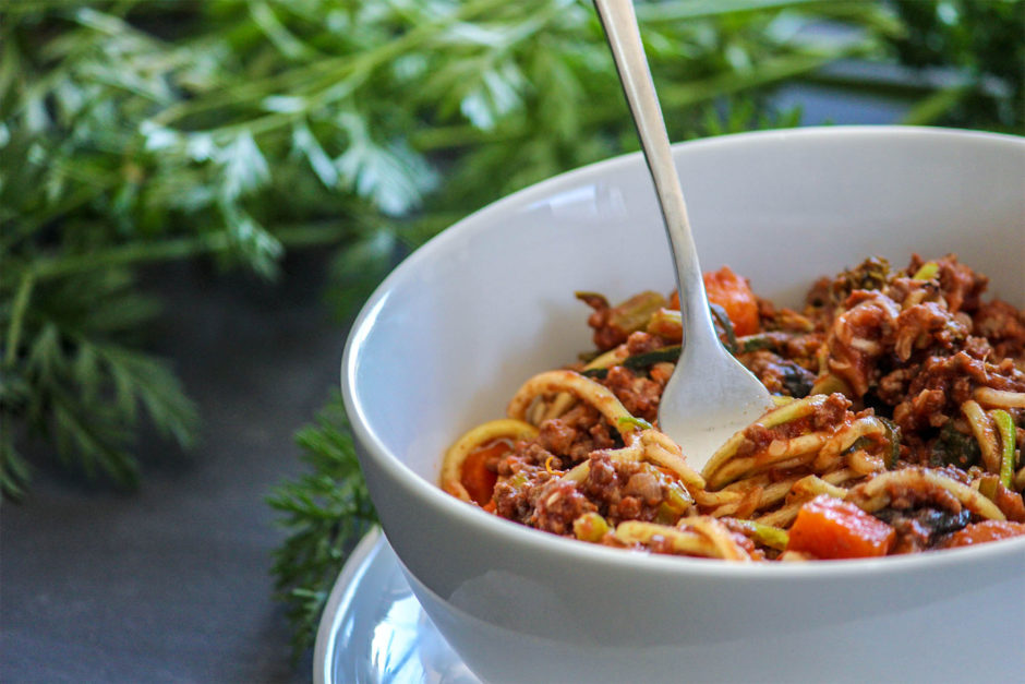 Veg Packed Paleo Spag Bol - The Healthy Patch